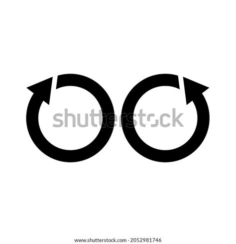 Flat Icon Rotation Recycling Recurrence Renewal Stock Vector Royalty