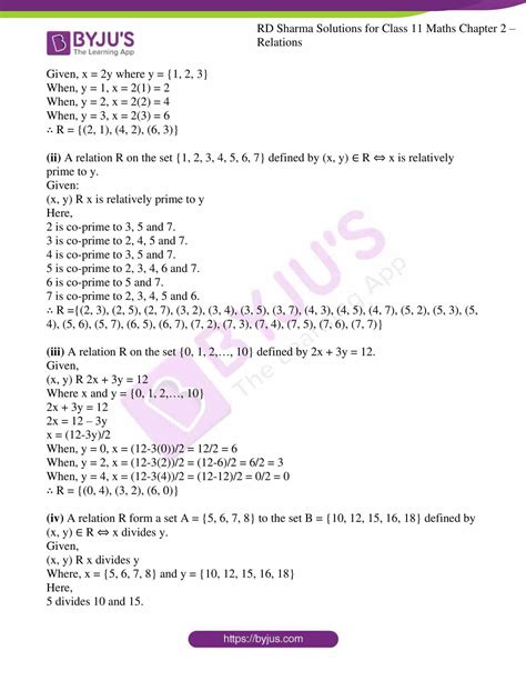Rd Sharma Solutions For Class 11 Chapter 2 Relations Exercise 23