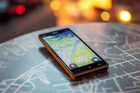Navigation Direction Location Gps Map Travel Point Mobile Phone Position Generative Ai Stock