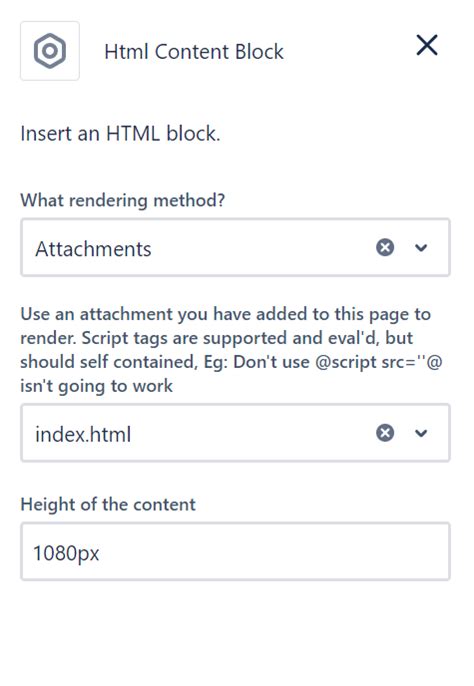 Explanation Html Content Block Docs