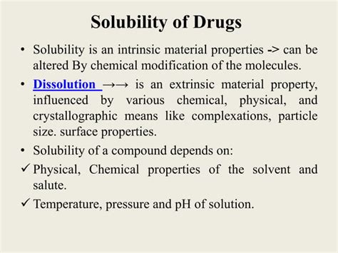 Introduction Of Solubilty Solubility Expression Solute Solvent Interaction Pdf