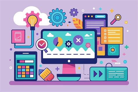 A Visually Engaging Workspace Showcases Coding Tools And Graphic Design