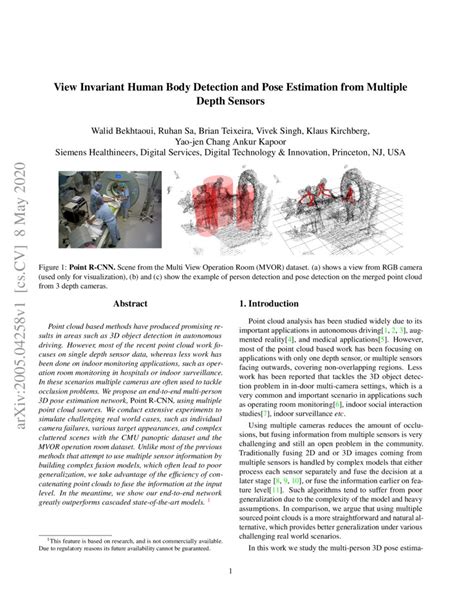 View Invariant Human Body Detection And Pose Estimation From Multiple