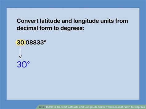 How To Convert Latitude And Longitude Units From Decimal Form To Degrees