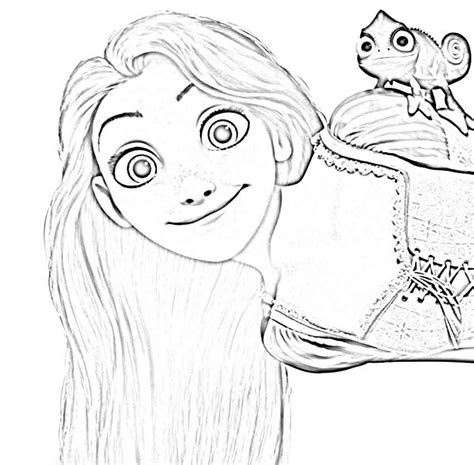 Disney Tangled Pascal Coloring Pages Coloring Pages