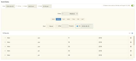 Recurme Processwire Recurring Dates Field And Custom Calendar Module