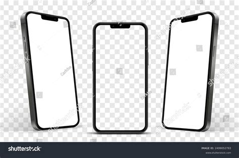 Realistic Smartphone Mockup Mobile Phone Vector Stock Vector Royalty