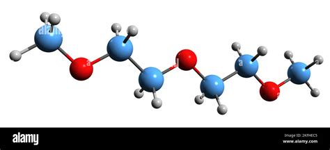 3d Image Of Diglyme Skeletal Formula Molecular Chemical Structure Of Solvent 2 Methoxyethyl