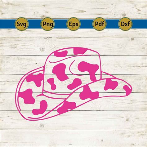 Pink Cowgirl Hat Svg Cowgirl Hat Png Cowgirl Hat Western Etsy