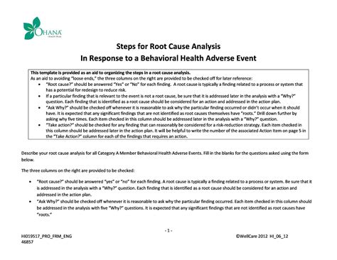 40 Effective Root Cause Analysis Templates Forms Examples