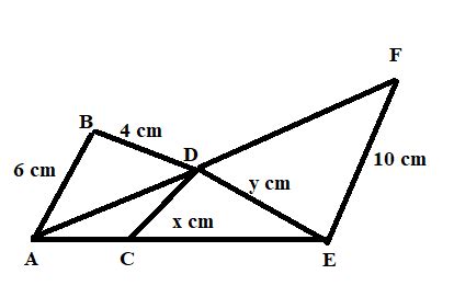 In The Given Figure We Have AB CD EF If AB Cm CD X BD Cm And DE Y Cm