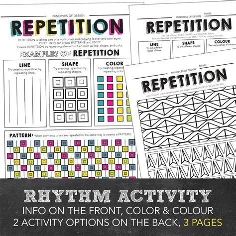 Principle Of Design Repetition Activity For Elementary Art