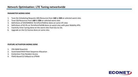 Consolidated Lte Network Soft Optimization 20170814 Ppt