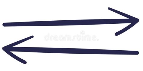 Black Arrow Pointing Right And Left Double Arrows Shape Element Stock
