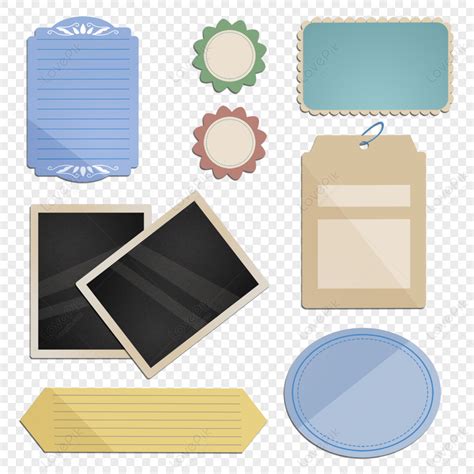 아름다운 색깔의 빈티지 찢어진 종이 일러스트 손 장부 리본 찢어진 종이 카메라앨범잉크 Png 일러스트 무료 다운로드 Lovepik