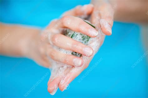 Woman Washing Her Hands Stock Image C Science Photo Library