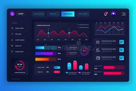Dashboard Ui Kit Admin Panel Stock Illustrations Dashboard Ui Kit Admin Panel Stock