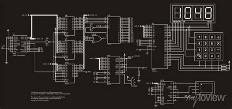 Vector Electrical Schematic Diagram Of Integercalculator Based • Wall