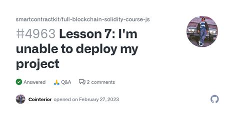 Lesson 7 Im Unable To Deploy My Project · Smartcontractkit Full