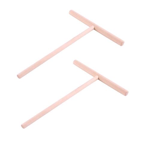 Practial T Shape Crepe Maker Pancake Batter Wooden Spreader Stick Home Kitchen Diy Use 2pc
