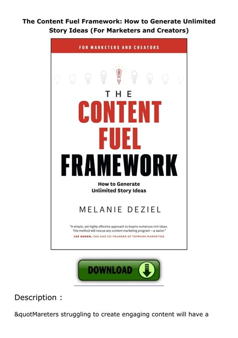 Pdfread The Content Fuel Framework How To Generate Unlimited Story