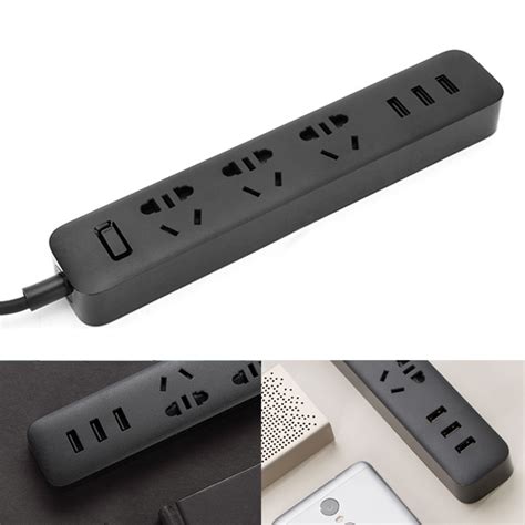 Xiaomi Mi Smart Power Strip Plug Adapter With Usb Port A Black