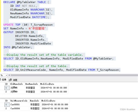 Sqlserver Output 子句 Csdn博客