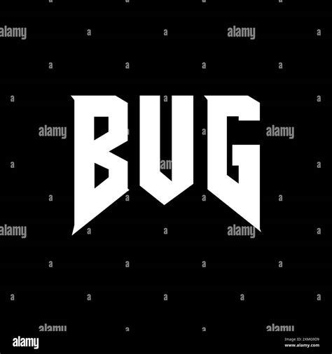 Bug Letter Logo Design For Technology Company Bug Logo Design Black And White Color Combination