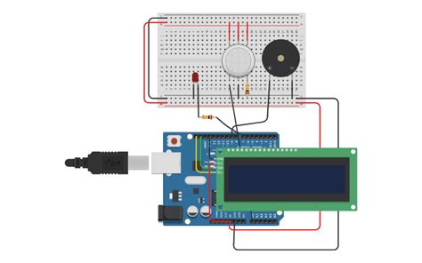 Circuit Design Gas Sensor Tinkercad