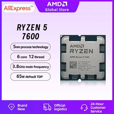 Amd Ryzen 5 7600 Cpu Processor R5 7600 Brand New Socket Am5 Amd Radeon Graphics 
