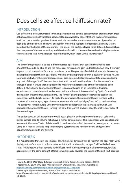 Does Cell Size Effect Diffusion Rate Biology Year 11 Sace Thinkswap Does Cell Size Effect Diffusion Rate Biology Year 11 Sace Thinkswap