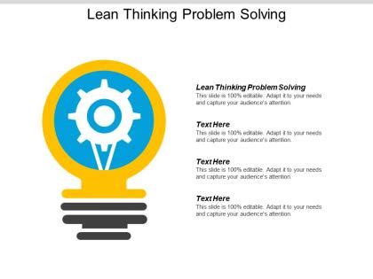 Lean Thinking Problem Solving Ppt Powerpoint Presentation Infographics Gallery Cpb PowerPoint