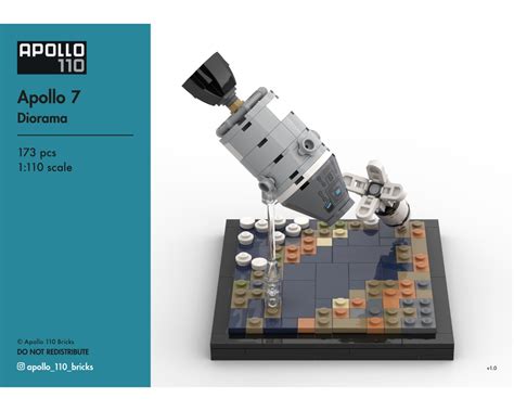 Lego Moc Apollo 7 Diorama Csm And Saturn Ib S Ivb 1110 Scale By