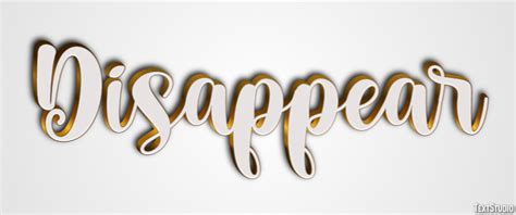 Disappear Text Effect And Logo Design Word