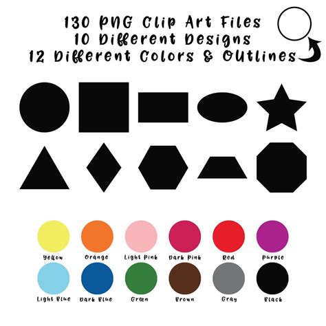 Basic Shapes Clip Art 2d Commercial Use Clipart 130 Images In Png