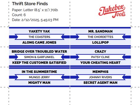 Jukebox Tools Title Strip Maker And Record Label Collection Manager