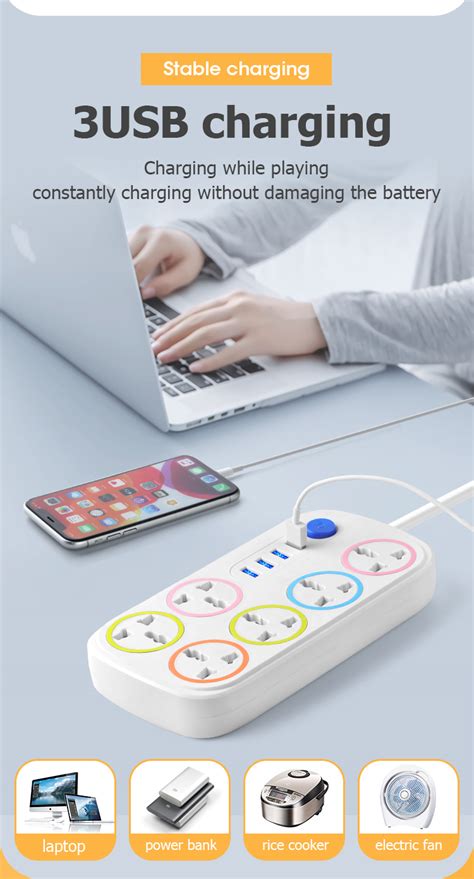 Zeus Power Universal Socket Extension Moveable Multi Function Socket W Usb Socket Extension