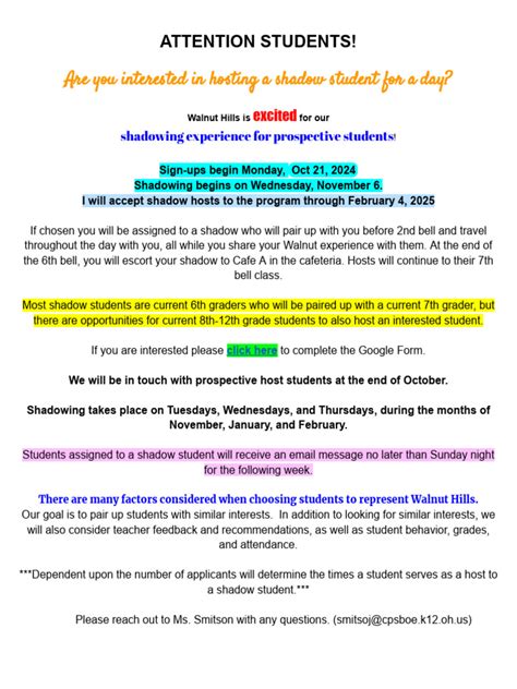 shadow host schoology post 2024 25 pdf