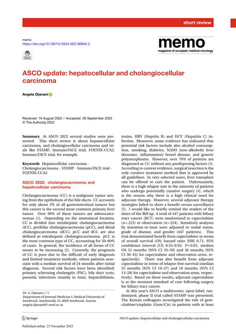 Pdf Asco Update Hepatocellular And Cholangiocellular Carcinoma Pdf Asco Update Hepatocellular And Cholangiocellular Carcinoma