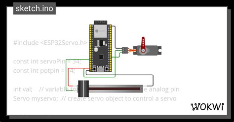 6 Variation De Langle Dun Servomoteur Wokwi Esp32 Stm32 Arduino