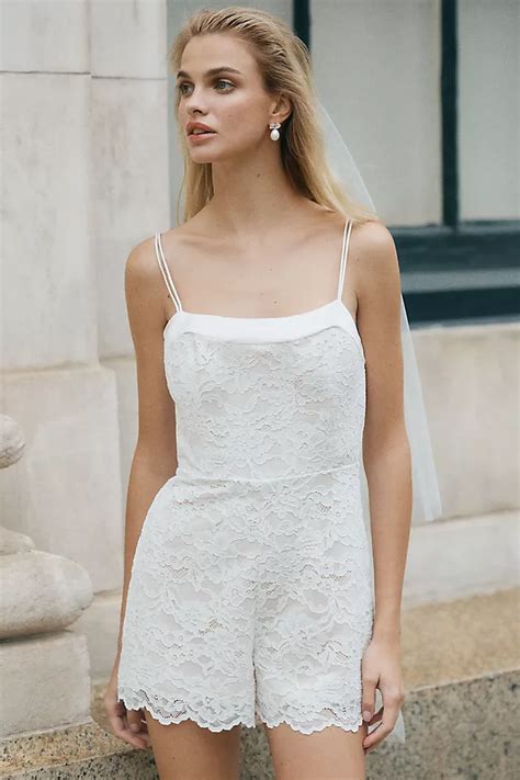 Bhldn Sleeveless Sheer Lace Romper Anthropologie
