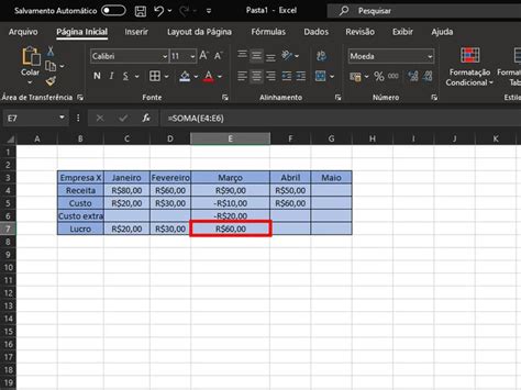 Como fazer subtração no Excel Canaltech