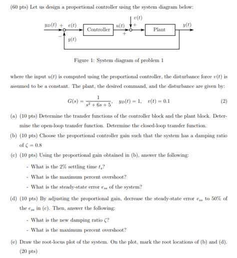 Solved Pts Let Us Design A Proportional Controller Chegg
