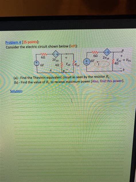 Solved Problem Points Consider The Electric Circuit Chegg