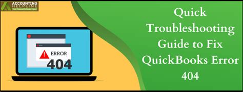 rectify quickbooks error 404 page not found in minutes