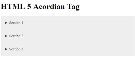Accordion Using Html 5