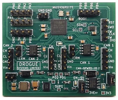 Drogue Dual Can Fd Development Board With Can Bpwrd V02 Oz Robotics