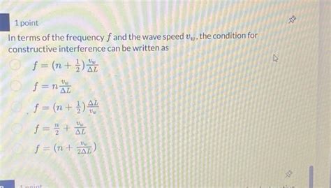 Solved Constructive And Destructive Interference Of Sound