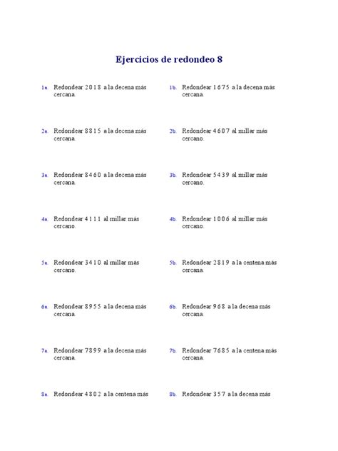 ejercicios de redondeo 1 pdf