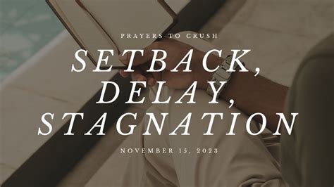 Refreshing Prayer Crushing Stagnation Delay And Setback Youtube